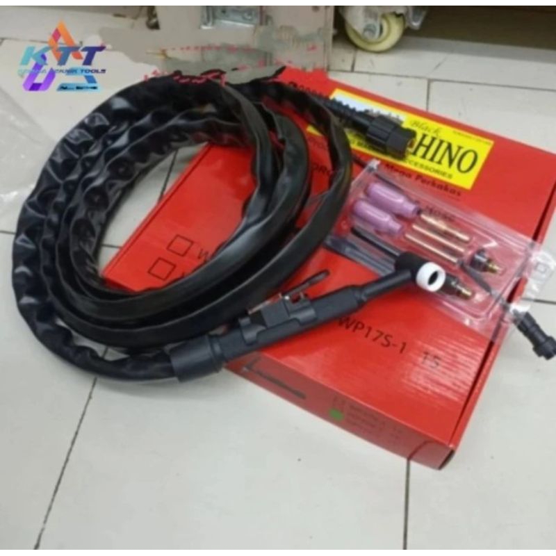 Jual Stang Las Argon / TIG Torch Rhino WP-17S-1 untuk mesin las Argon | Shopee Indonesia
