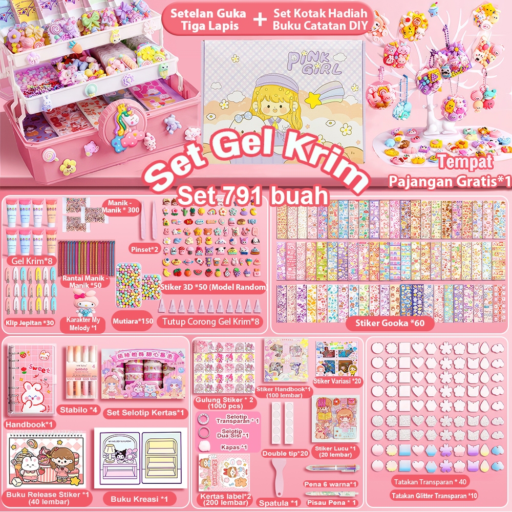 Jual Wetech DIY Stiker Buku Handbook & DIY Gooka Set Dekorasi Handbook ...