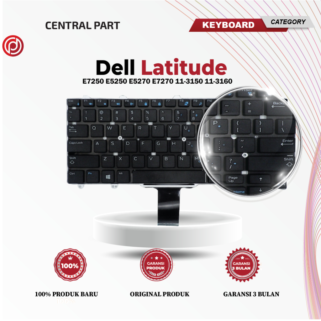 Jual Keyboard Dell Latitude E7250 E5250 E5270 E7270 11-3150 11-3160 ...