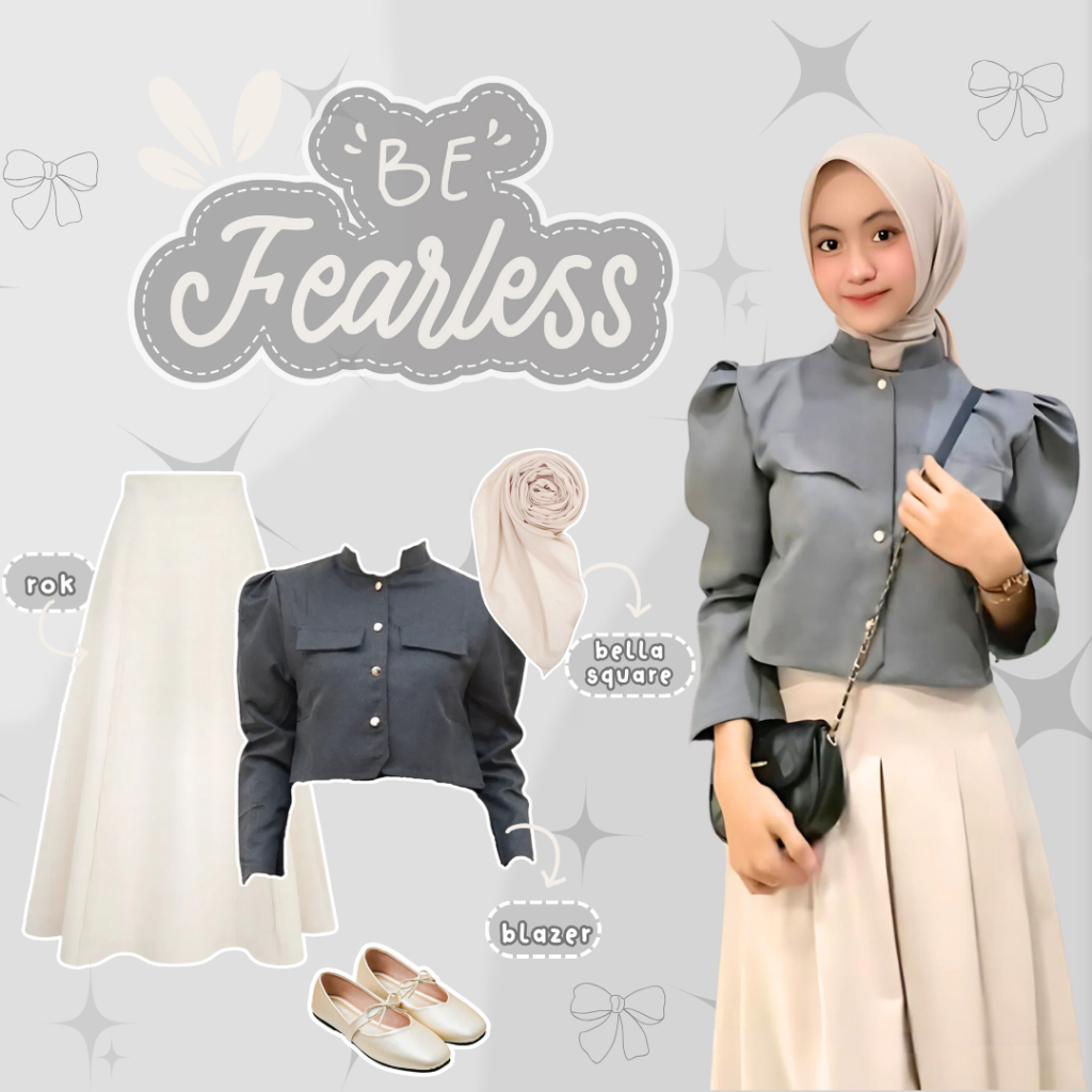 Jual Oneset Hijab Wanita Remaja (Hijab+Blazer+Rok) Set Korean Style ...