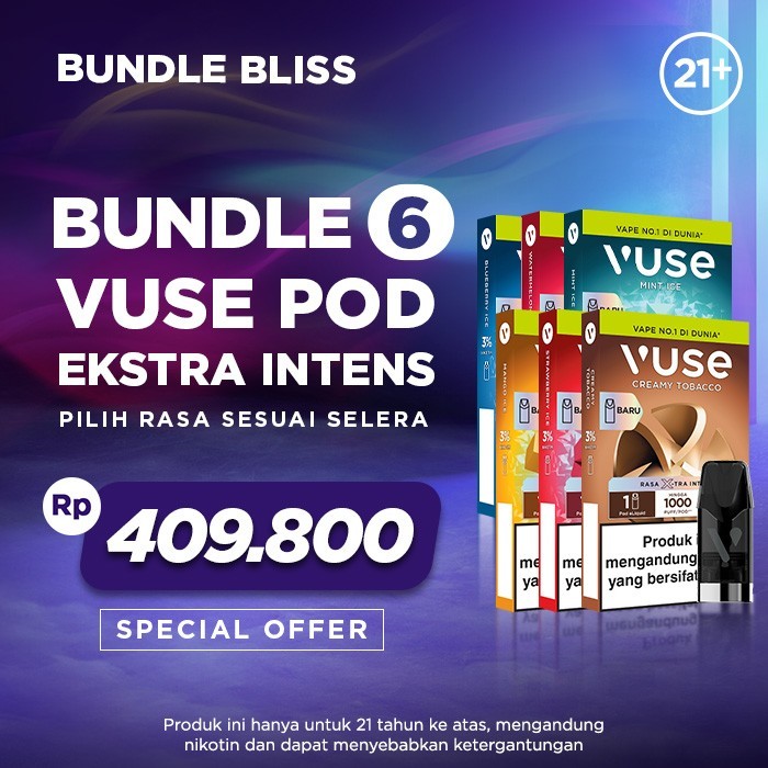 Jual Vape Bundle 6 VUSE POD Ekstra Intens Creamy Tobacco | Shopee Indonesia