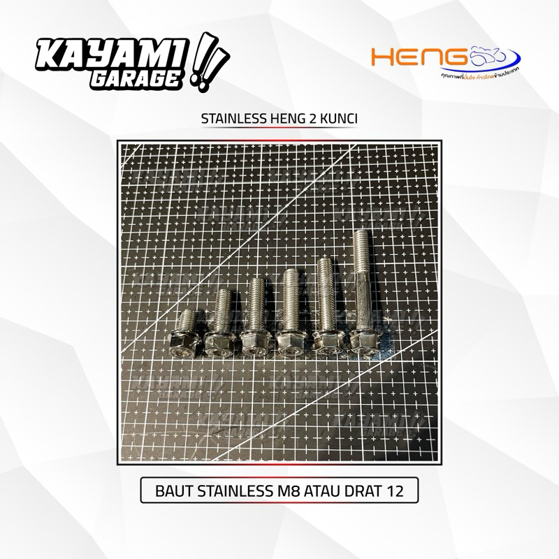 Jual Baut stainless M8 Atau Drat 12 (1 Biji) | Shopee Indonesia
