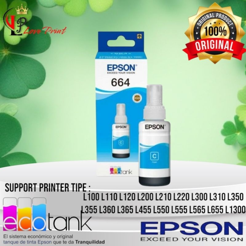 Jual Tinta Epson 664 Original Varian for Ink Printer L100 L120 L200 L210 L300 L310 L360 | Shopee ...