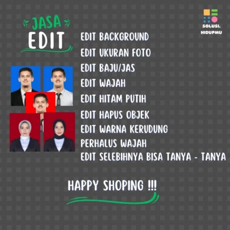 Jual JASA EDIT PAS FOTO/EDIT WAJAH/BACKGROUND/JAS/KEMEJA DLL. | Shopee ...