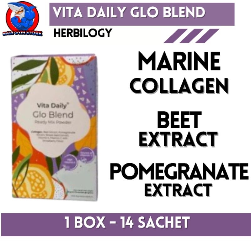 Jual Herbilogy VITA DAILY GLO BLEND 1 Box Ready Mix Powder 14 Sachet ...