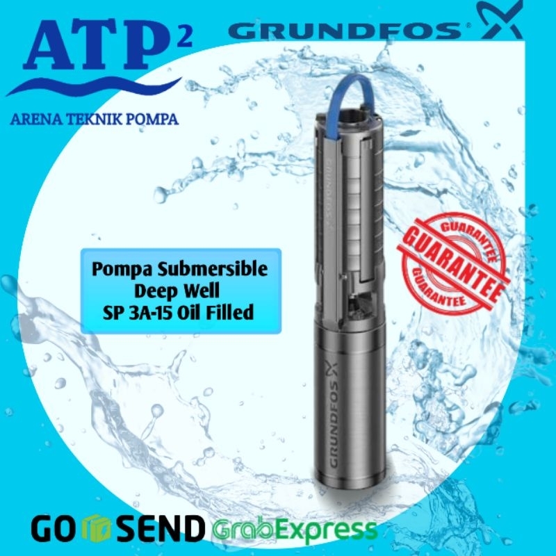 Jual Grundfos SP 3A -15 Oil Filled Pompa Submersible Deep Well Pompa ...
