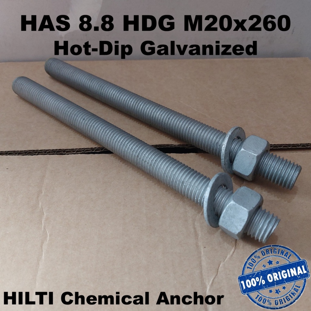Jual Angkur HILTI HAS 8.8 HDG M20x260 | HILTI Chemical Angkur | Shopee ...
