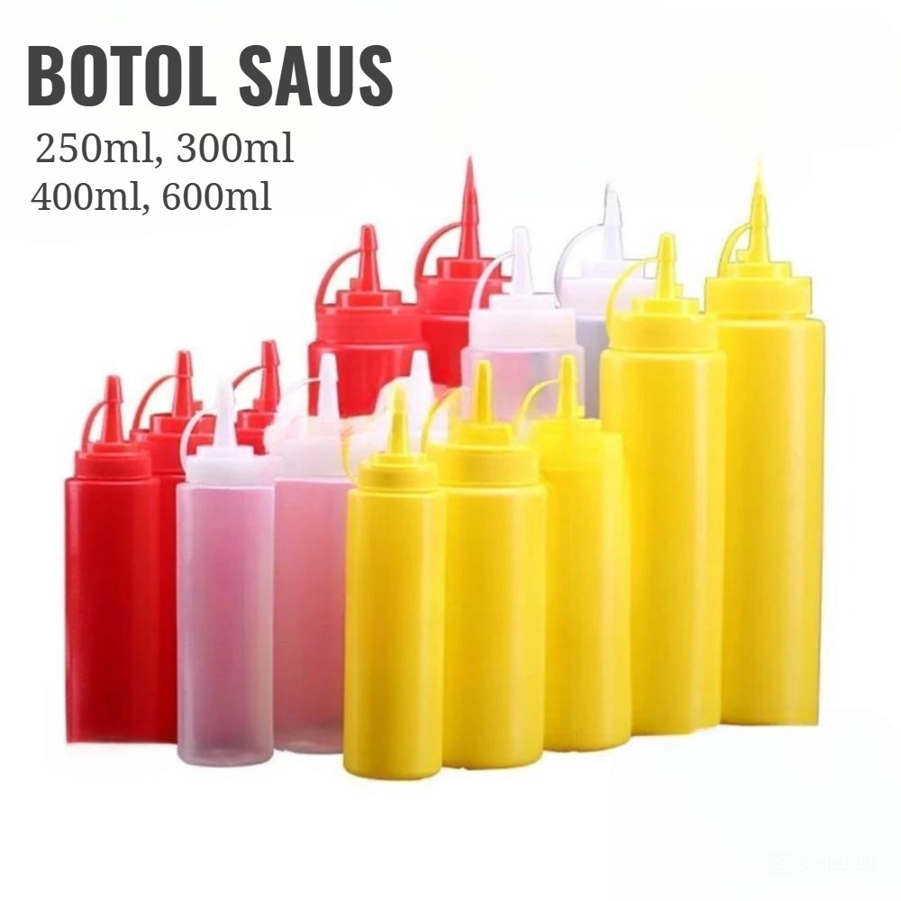 Jual Botol Kecap Saus Plastik 1 Lubang 250ml 300ml 400ml 650ml Tahan Lama Food Grade | Shopee ...