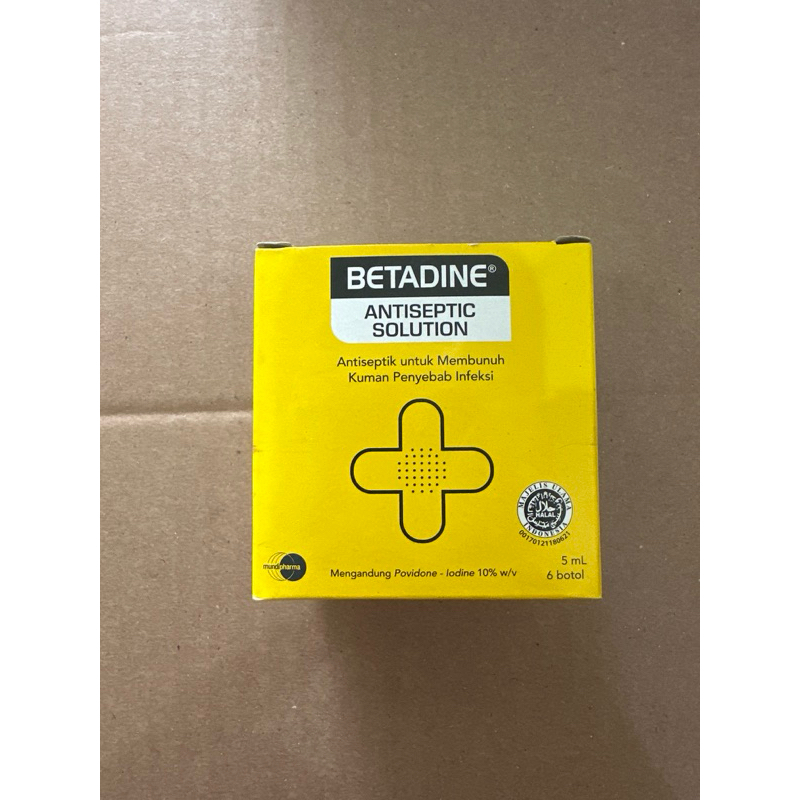 Jual BETADINE ANTISEPTIC 5 ML ISI 6 BOTOL | Shopee Indonesia