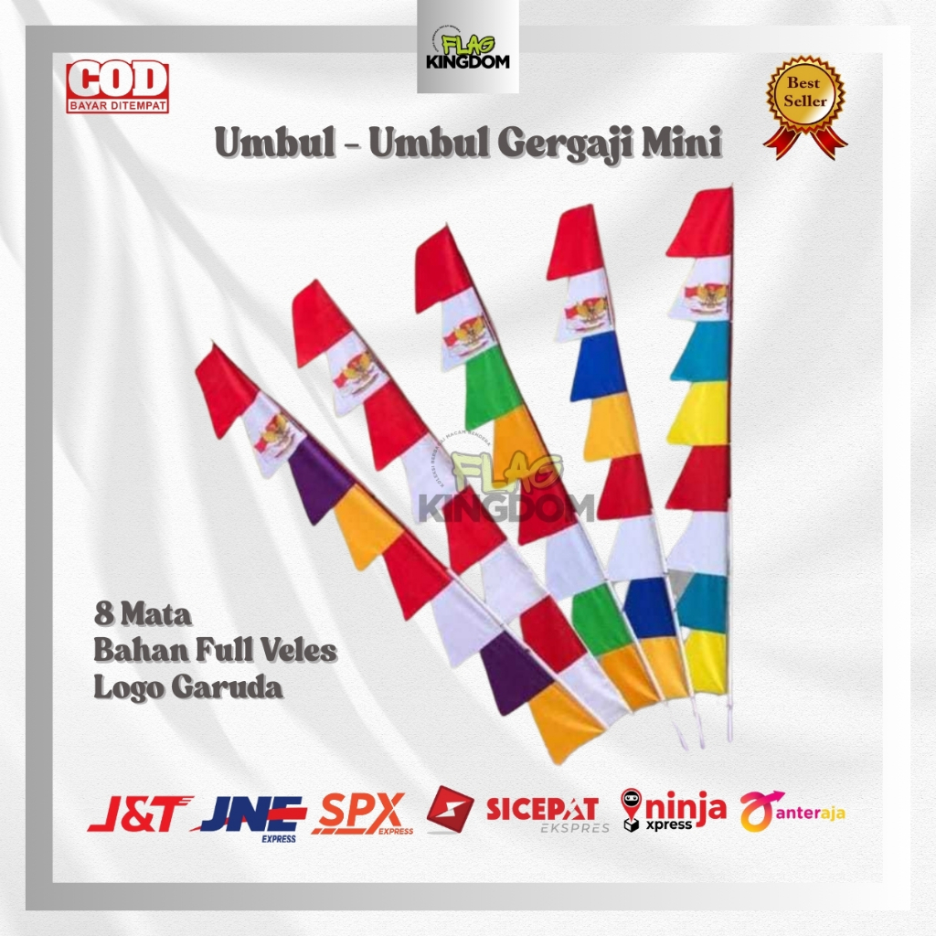Jual BENDERA UMBUL UMBUL GARUDA MINI 8 MATA PREMIUM (2.5 Meter) | Shopee Indonesia