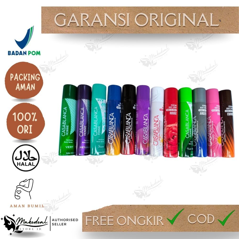 Jual CASABLANCA Parfume Body Spray kaleng 100ml | Shopee Indonesia