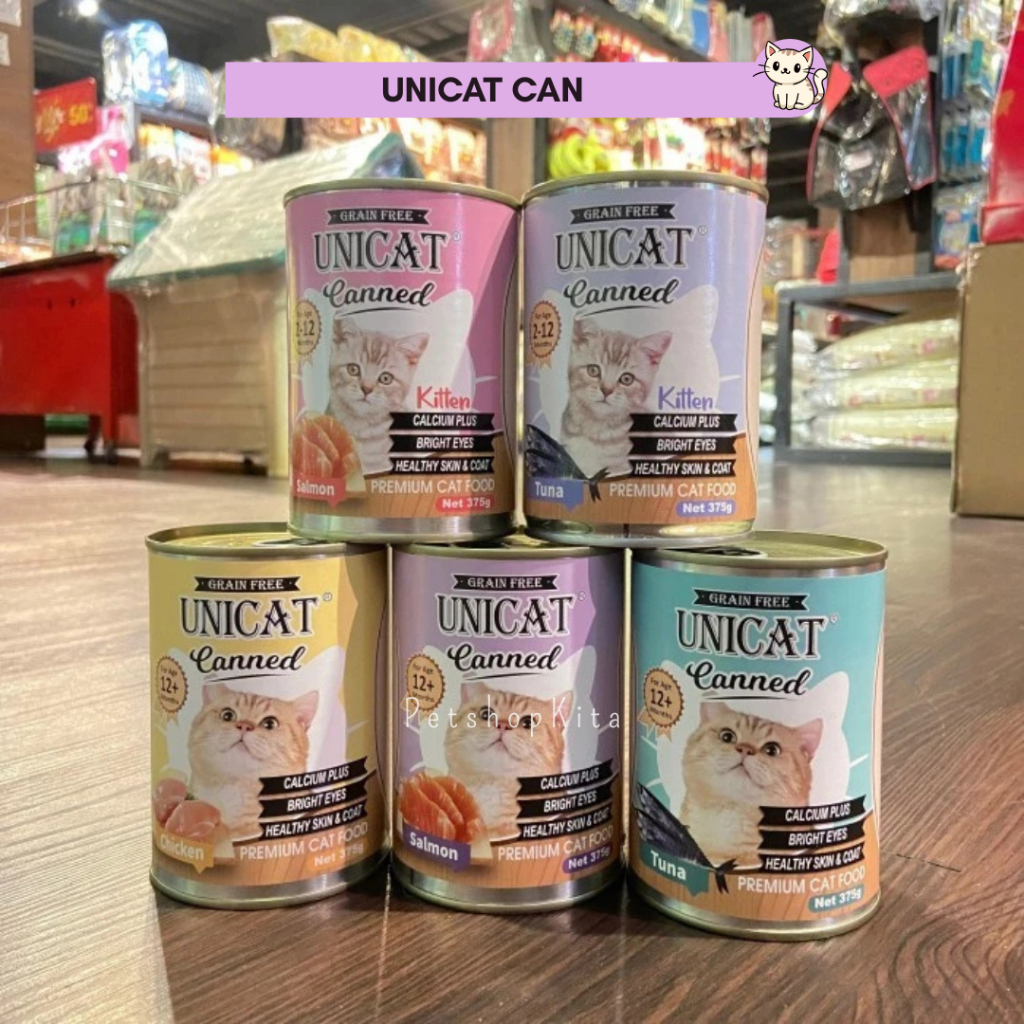 Jual UNICAT Kaleng 375Gr | Makanan Kucing Basah | Wet Food Cat | Shopee ...