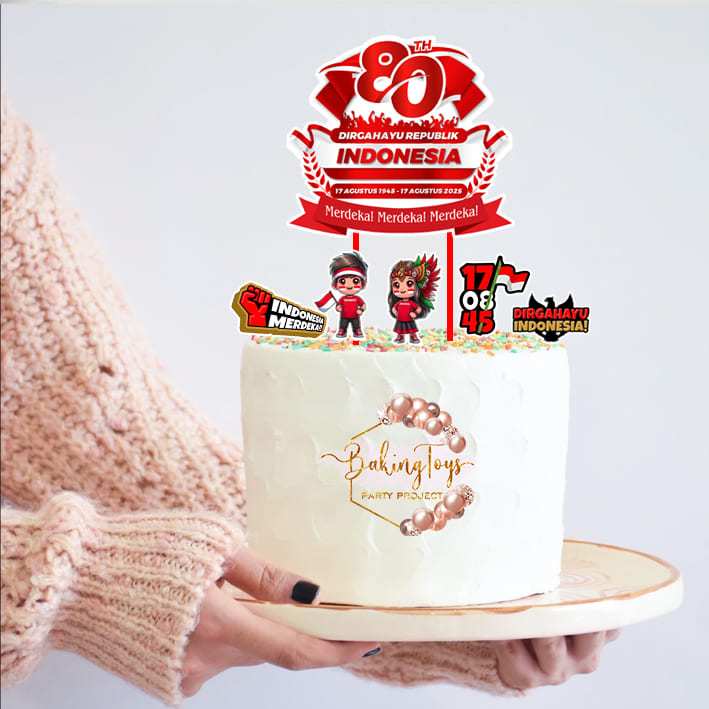 Jual Kemerdekaan 17 Agustus Dirgahayu Topper Cake Hiasan Kue ke 79 ...