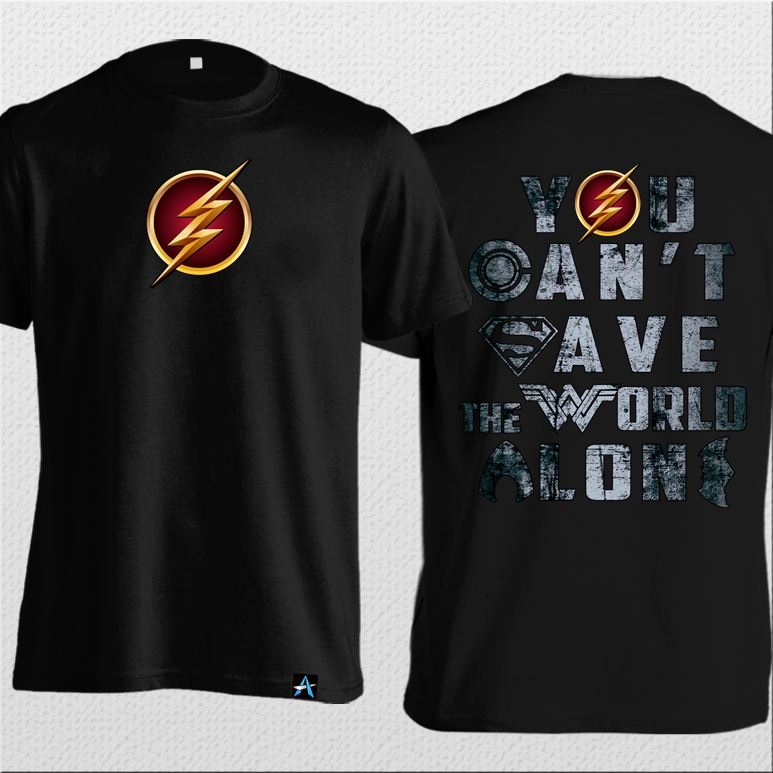 Jual Kaos Superhero Dark HER-192 Baju The Flash Save The World Alone ...