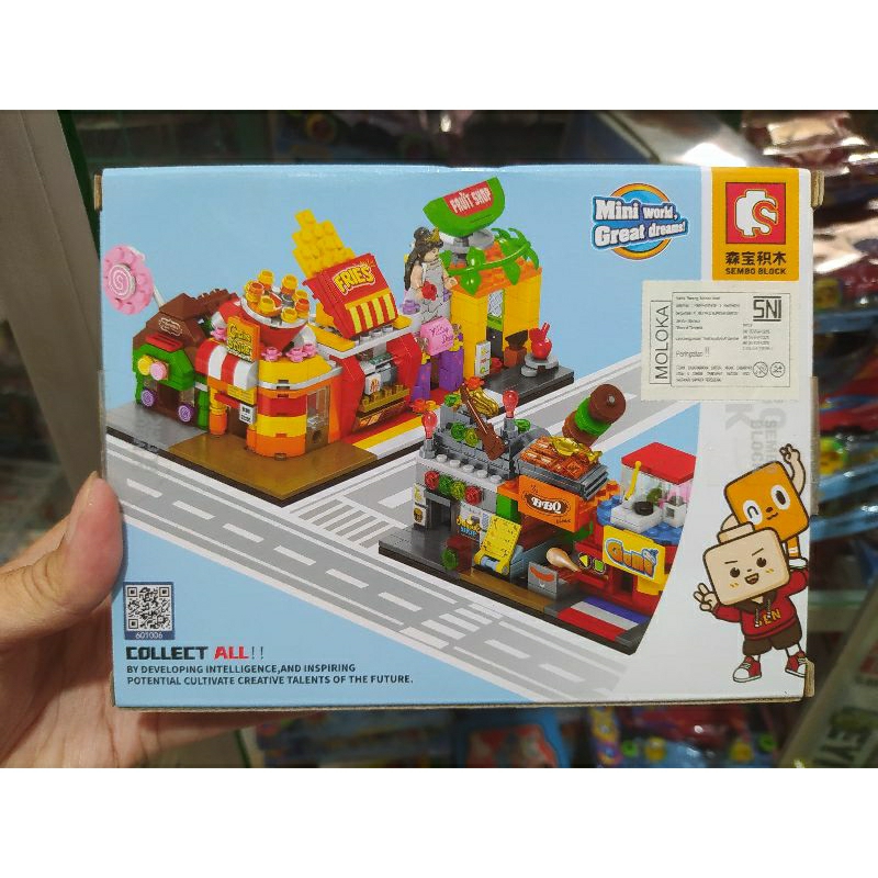 Jual Mainan balok susun French Fries / Music / Fruit Sembo Block Brick ...