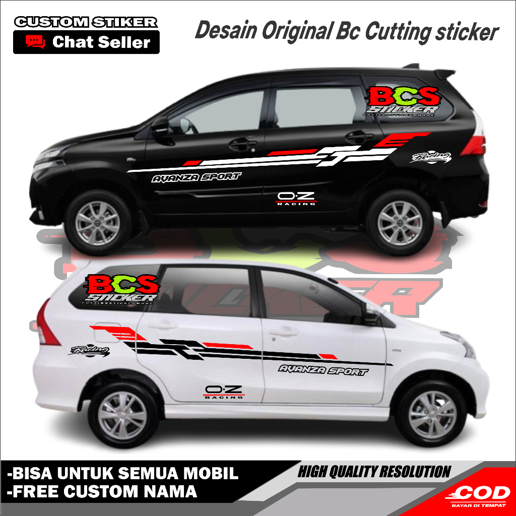 Jual (COD) PROMO STICKER STIKER MOBIL TOYOTA AVANZA VELOZ SIGRA AYLA ...