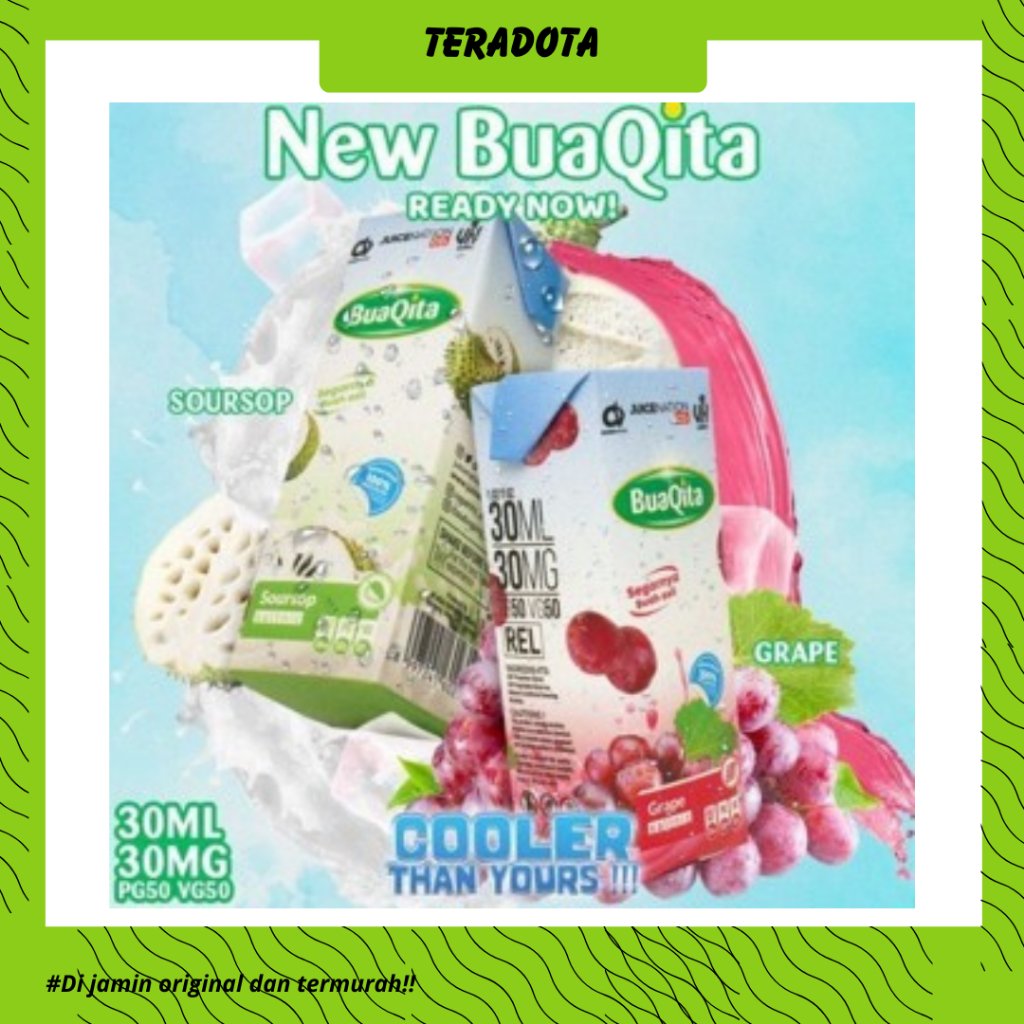 Jual BUAQITA SERIES NEW FLAVOUR SALTNIC 30MG 30ML BY JUICENATION x ...