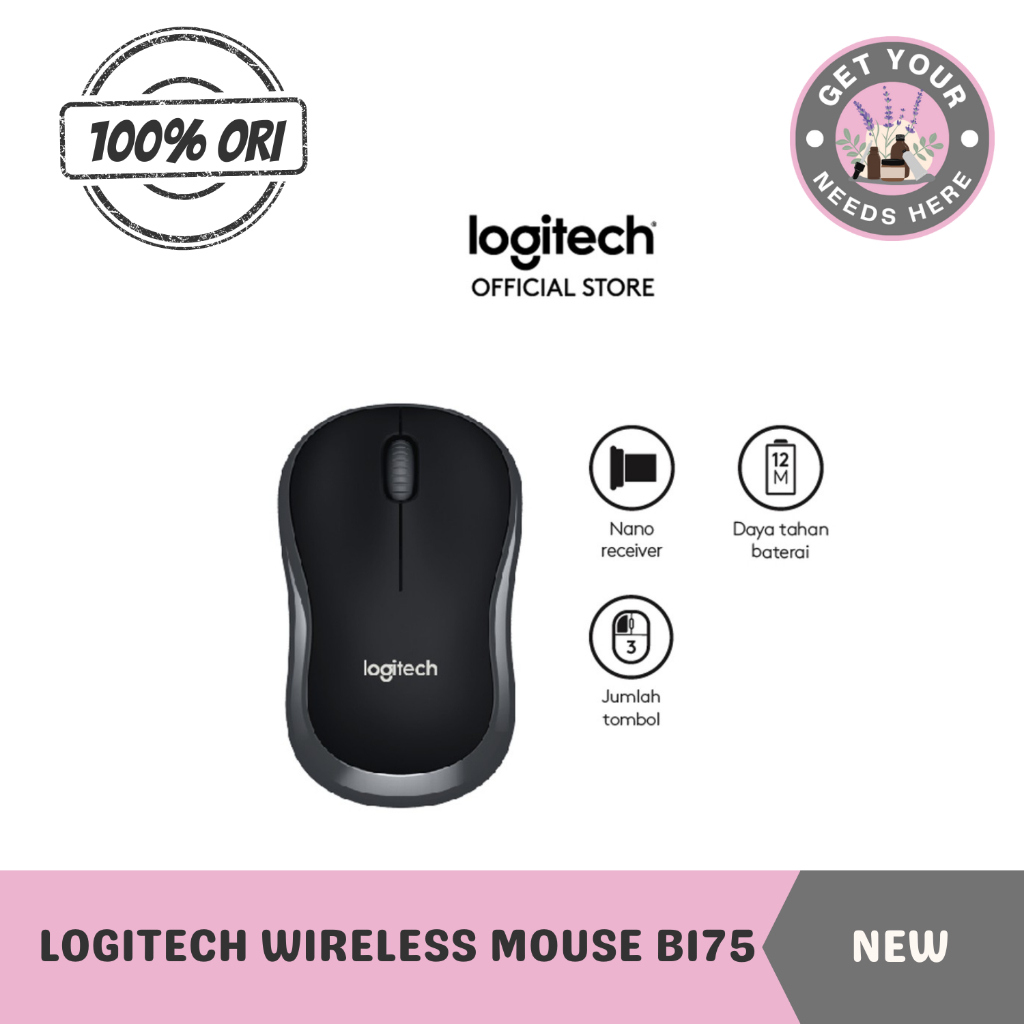 Jual Logitech Wireless Mouse B175 | Shopee Indonesia