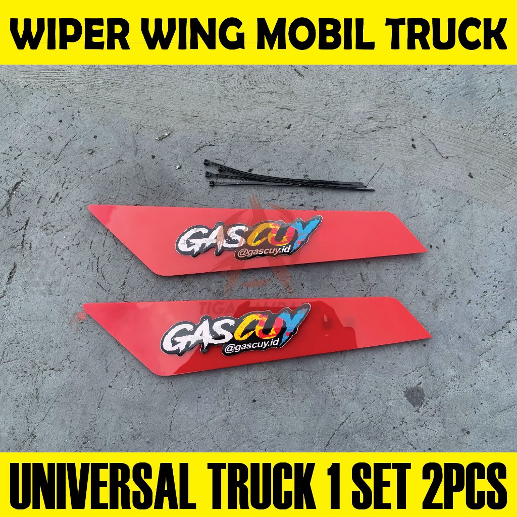 Jual WIPER WING UNIVERSAL MOBIL TULISAN GAS CUY 1 SET 2 PCS | Shopee ...