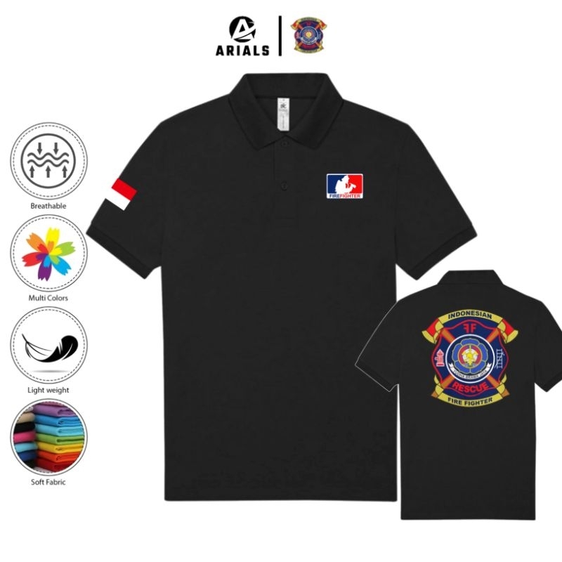 Jual Arials Polo shirt Baju Kaos Kerah DAMKAR Pemadam Kebakaran ...