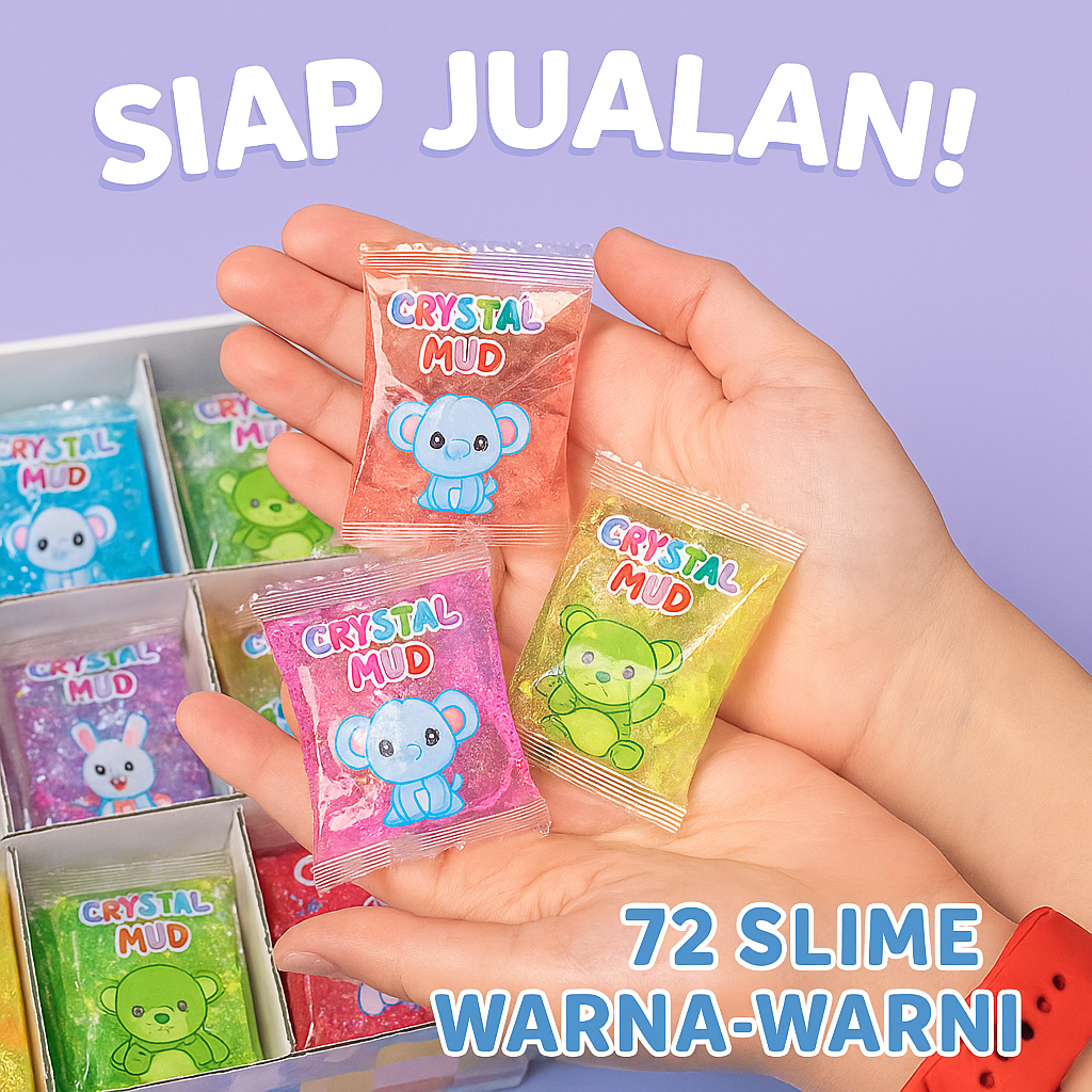 Jual Mainan Slime Crystal Playdough 1 Box isi 72 Pcs Crystal Mud ...