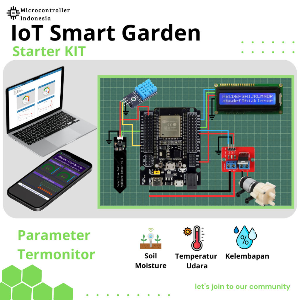 Jual IoT Smart Garden - Kit IoT Penyiram Tanaman Otomatis | Shopee ...