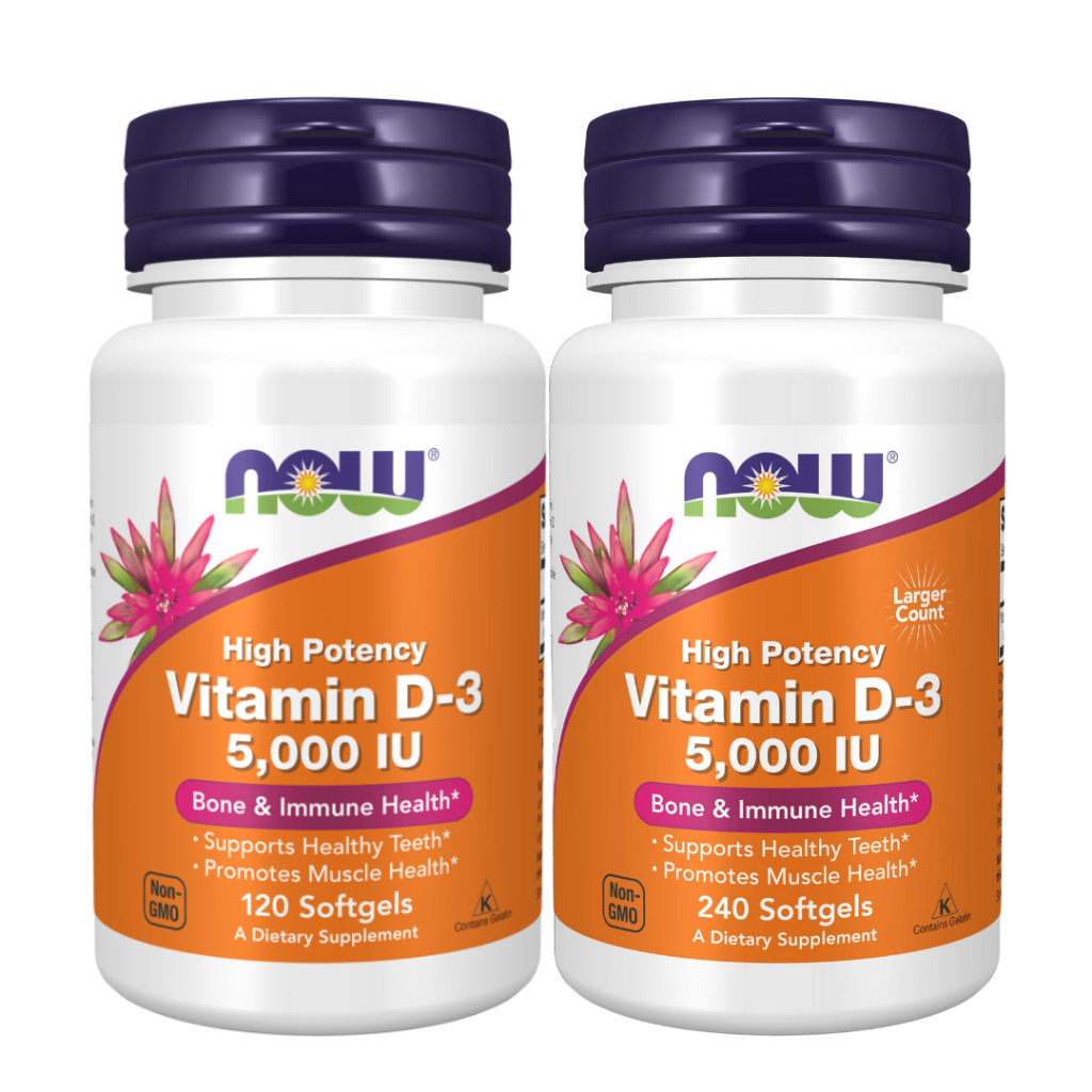 Jual NOW VITAMIN D3 5000 IU 120 SOFTGELS / Vitamin D 5000 IU - Mencukupi Kebutuhan Vitamin D ...