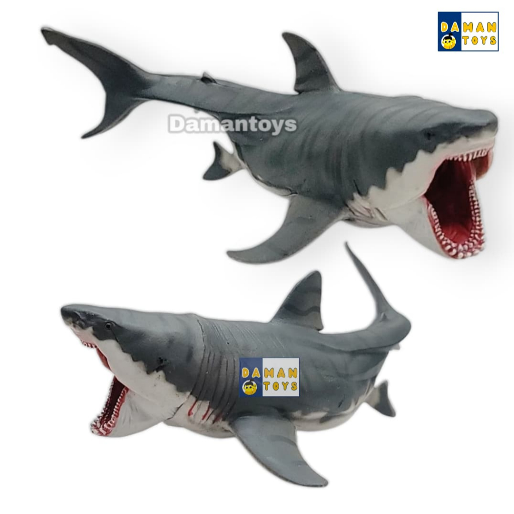 Jual Figure Megalodon Great White Shark Hiu Animal | Shopee Indonesia