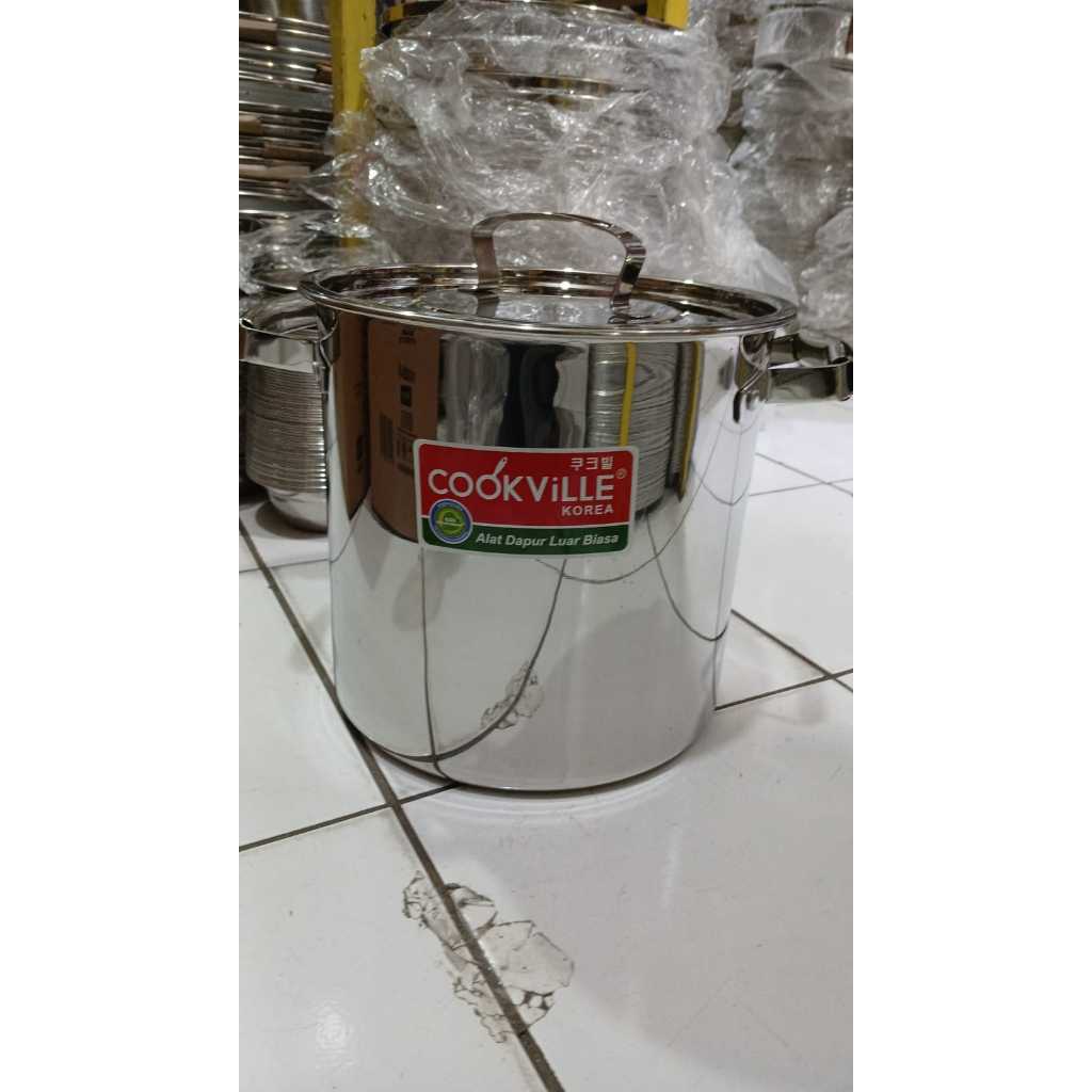Jual COOKVILLE DEEP STOCK POT PANCI TINGGI STOCKPOT STAINLESS 22 CM | Shopee Indonesia