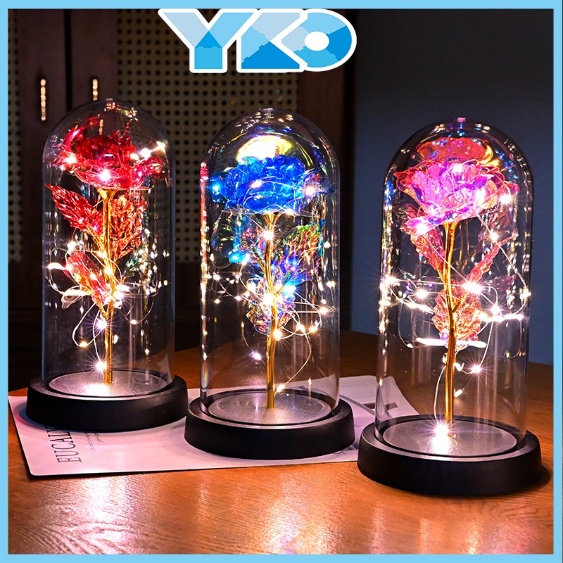 Jual YKO Lampu Bunga LED Mawar Dekorasi Gift Box Bunga Mawar Rose ...