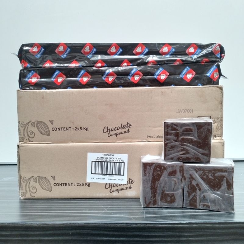 Jual Coklat Batangan Diamond Dark Compound Repack | 250gr | [ Original ...