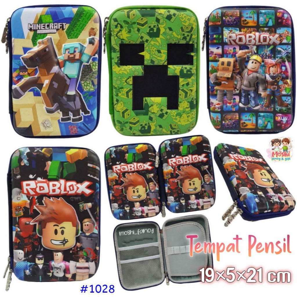 Jual Tempat Pensil Motif Minecraft dan Roblox / Alat Tulis Roblox ...