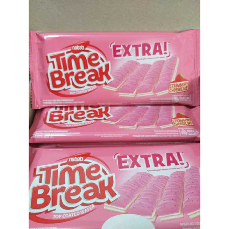 Jual Nabati time break baru box10pcs x 32gr strawbery cheesecake ...