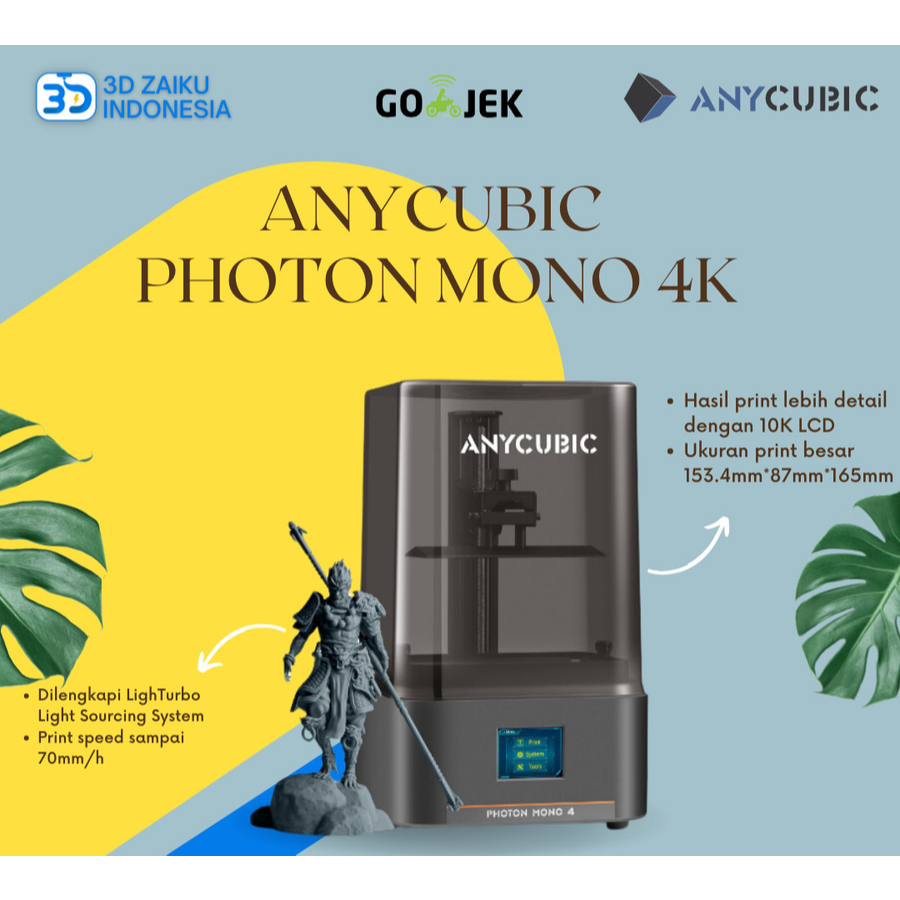 Jual Anycubic Photon Mono 4 10K LCD MSLA High Precision Ultra Fast 3D Printer | Shopee Indonesia
