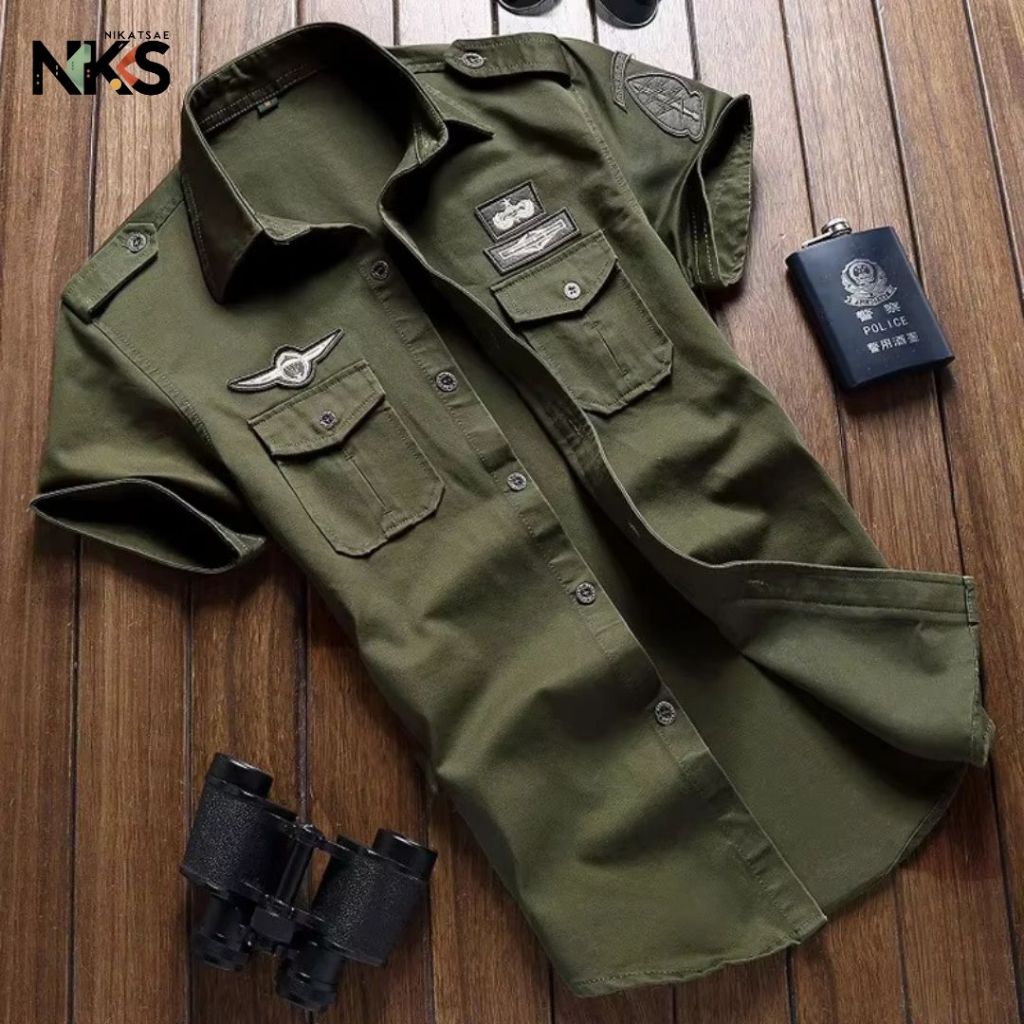 Jual Kemeja Tactical Army Lengan Pendek Bordil / Kemeja Tactical / Baju ...