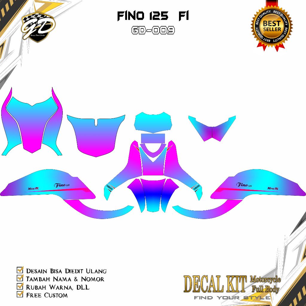 Jual Decal Fino 125 Full Body Decal Sticker Fino 125 Fi Full Body GD-FN ...