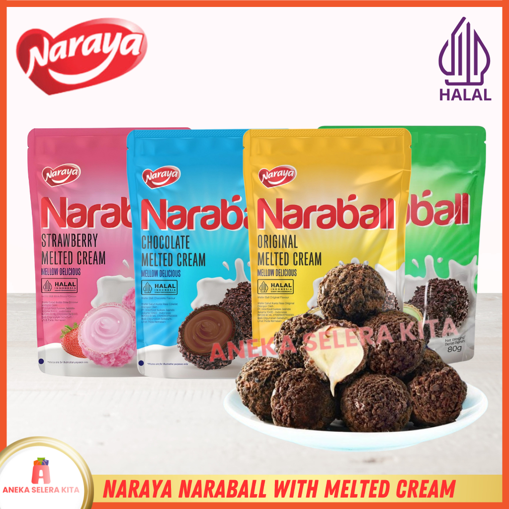 Jual Naraya Naraball Wafer Melted Cream Rasa Original, Chocolate ...