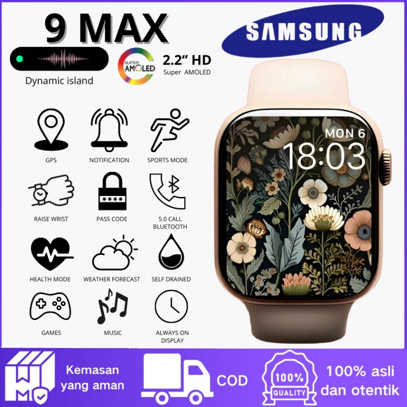 Jual [COD]Jam Tangan Samsung Smartwatch 9 MAX Jam Pintar Olahraga ...
