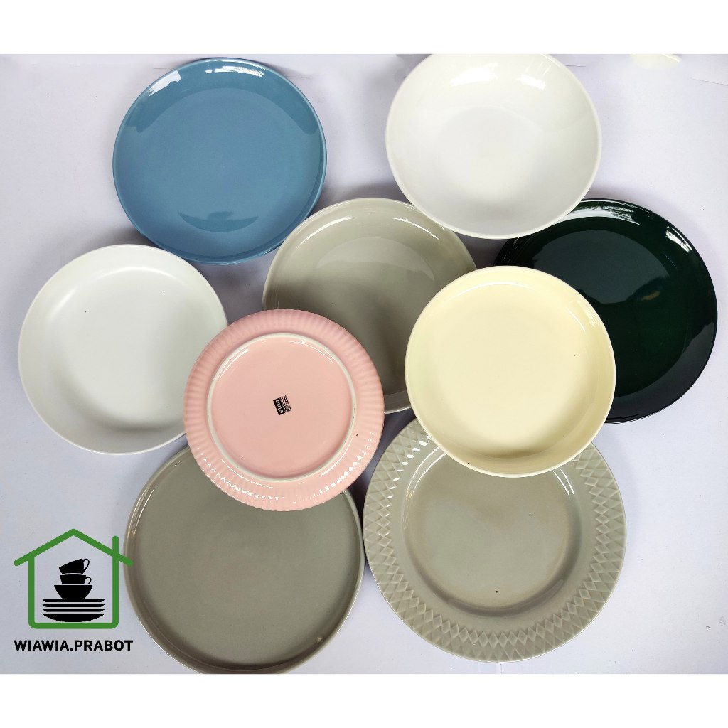 Jual piring ceper cekung porselen keramik putih polos stoneware ...