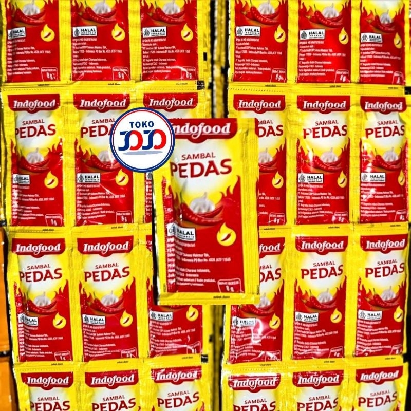 Jual Indofood Sambal Pedas Rentengan 36 Sachet 8g | Shopee Indonesia