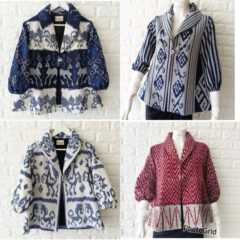 Jual Blazer tenun -Baju Tenun -Blouse Tenun -blouse kerja a1 | Shopee ...