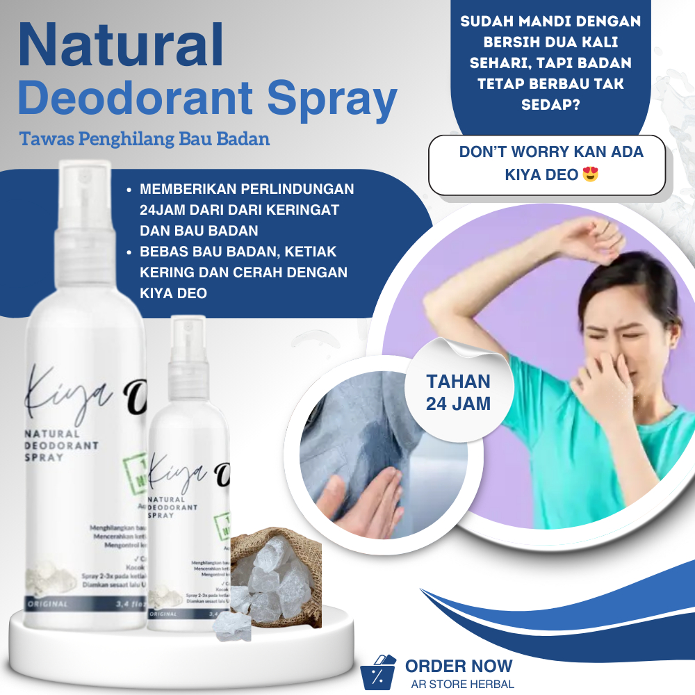 Jual Natural Deodorant Spray 100% Asli Natural Non Alkohol Ampuh ...
