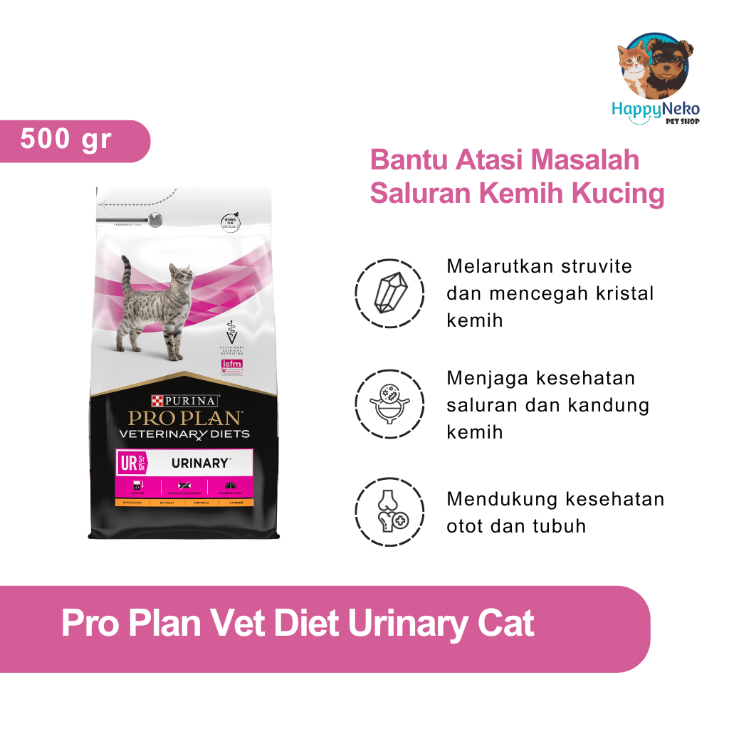 Jual Pro Plan VET Urinary Cat 500 Gr - Makanan Khusus Kucing yang ...
