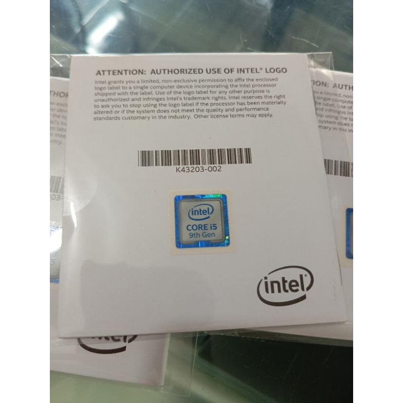 Jual Stiker Original Intel Core i5 gen 9th Original bawaan Laptop dan ...