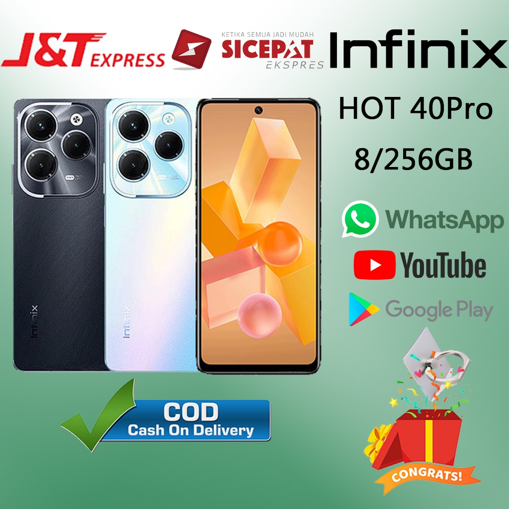 Jual HP Infinix HOT 40Pro Ram 8/256GB Smartphone 4G LET 6.78 inci Dual ...