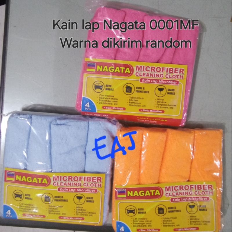 Jual Kain Lap Microfiber Nagata 0001 MF (1 pack isi 4 pcs kain ...
