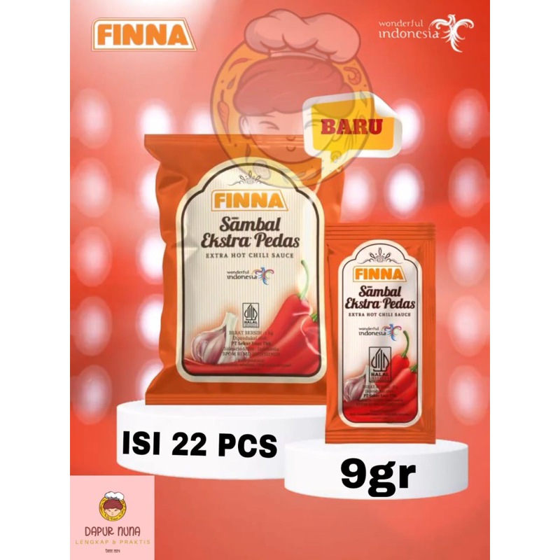 Jual Saos Extra Pedas FINNA Sachet Isi 22 Pcs Expired Juli 2026 Saos ...