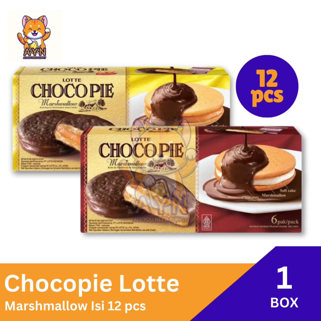 Jual Chocopie Choco Pie Lotte Original | Cheese [ 1 box isi 12 pcs ...