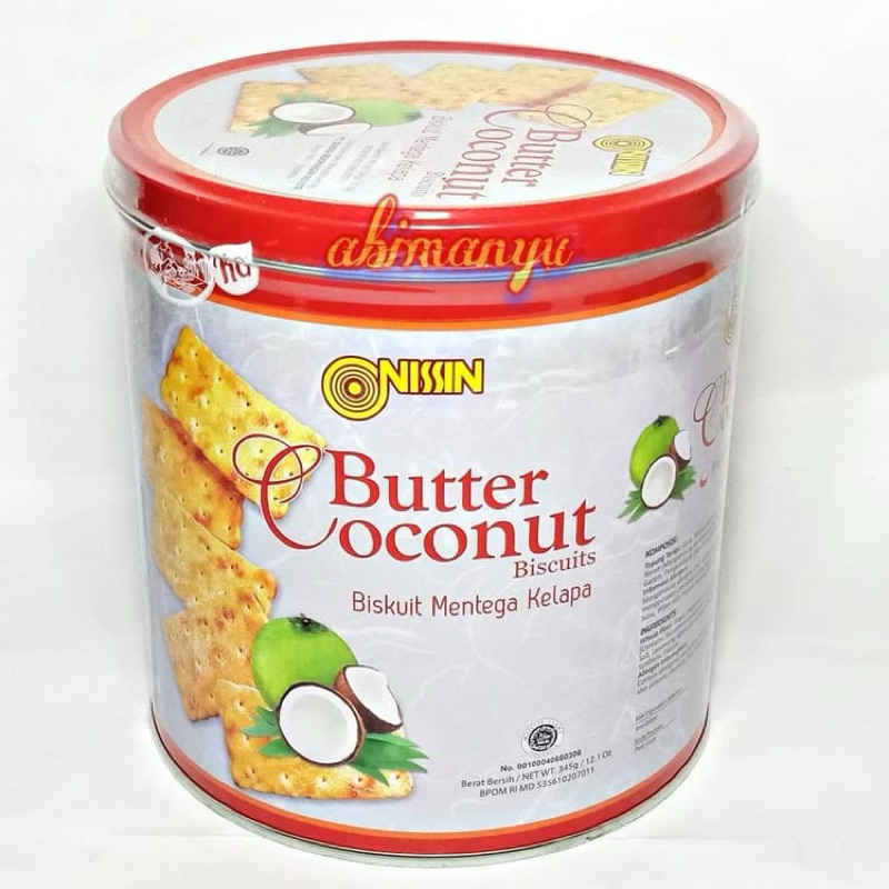 Jual Nissin Butter Coconut 345gr Biskuit Kaleng Rasa Kelapa Mentega ...