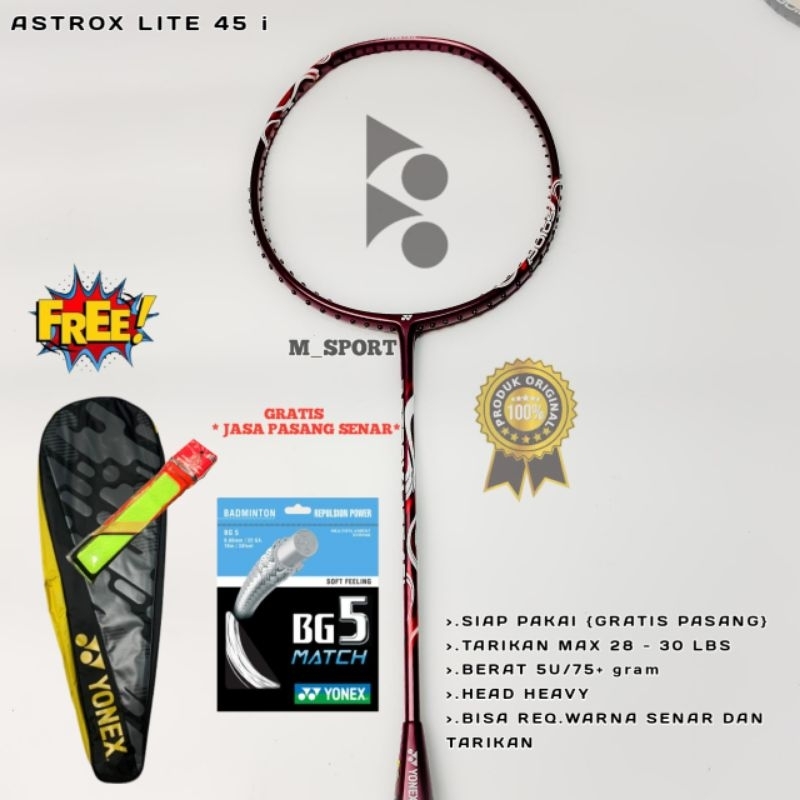 Jual Raket Badminton YONEX ASTROX LITE 21i/27i/45i/43i/37i Original | Shopee Indonesia